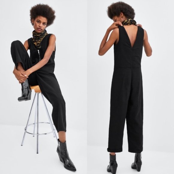 Zara | Pants & Jumpsuits | Zara Trf Collection Jumpsuit With Front ...